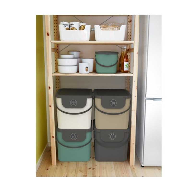 Cos colectare selectiva alb Rotho Albula 40 L
