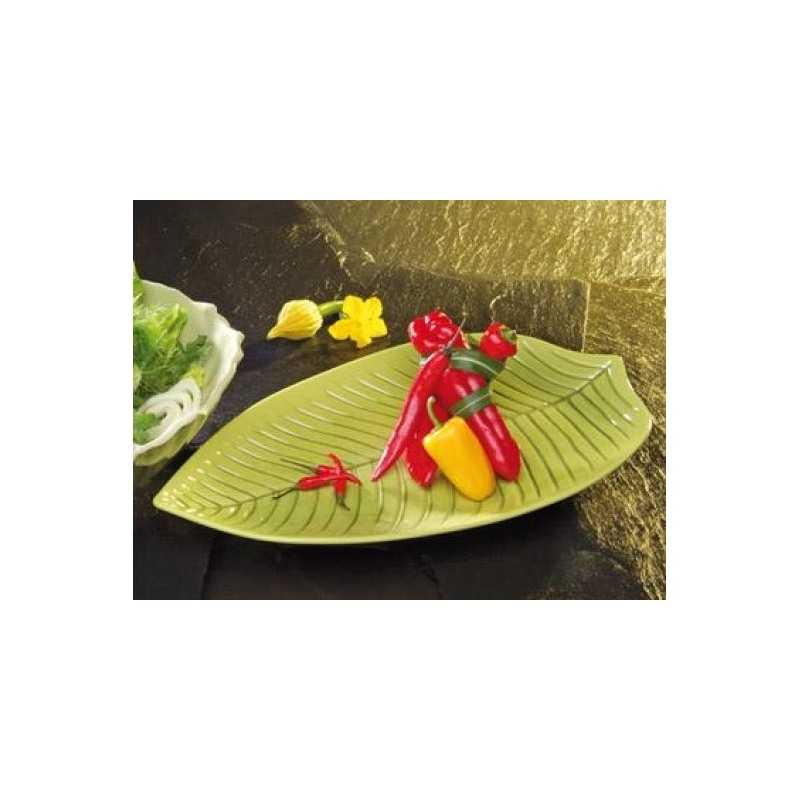 Platou melamina verde frunza APS 53 x 29 x 3.5 cm