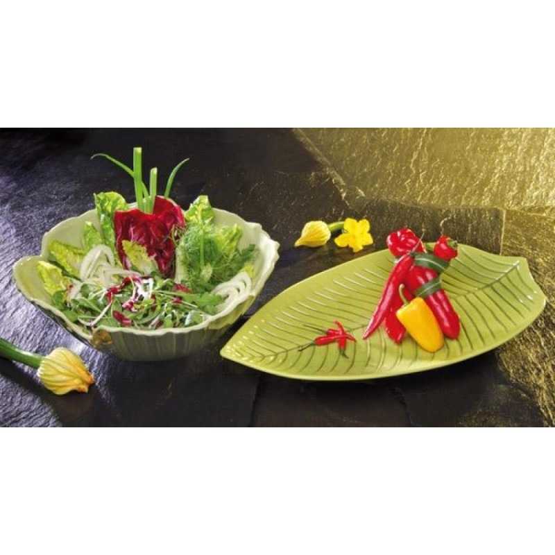 Platou melamina verde frunza APS 53 x 29 x 3.5 cm